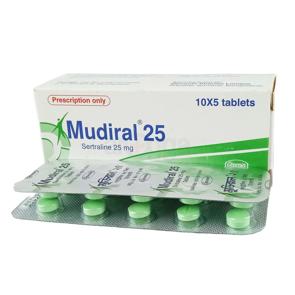 Mudiral 25mg Tablet - Arogga Online Pharmacy
