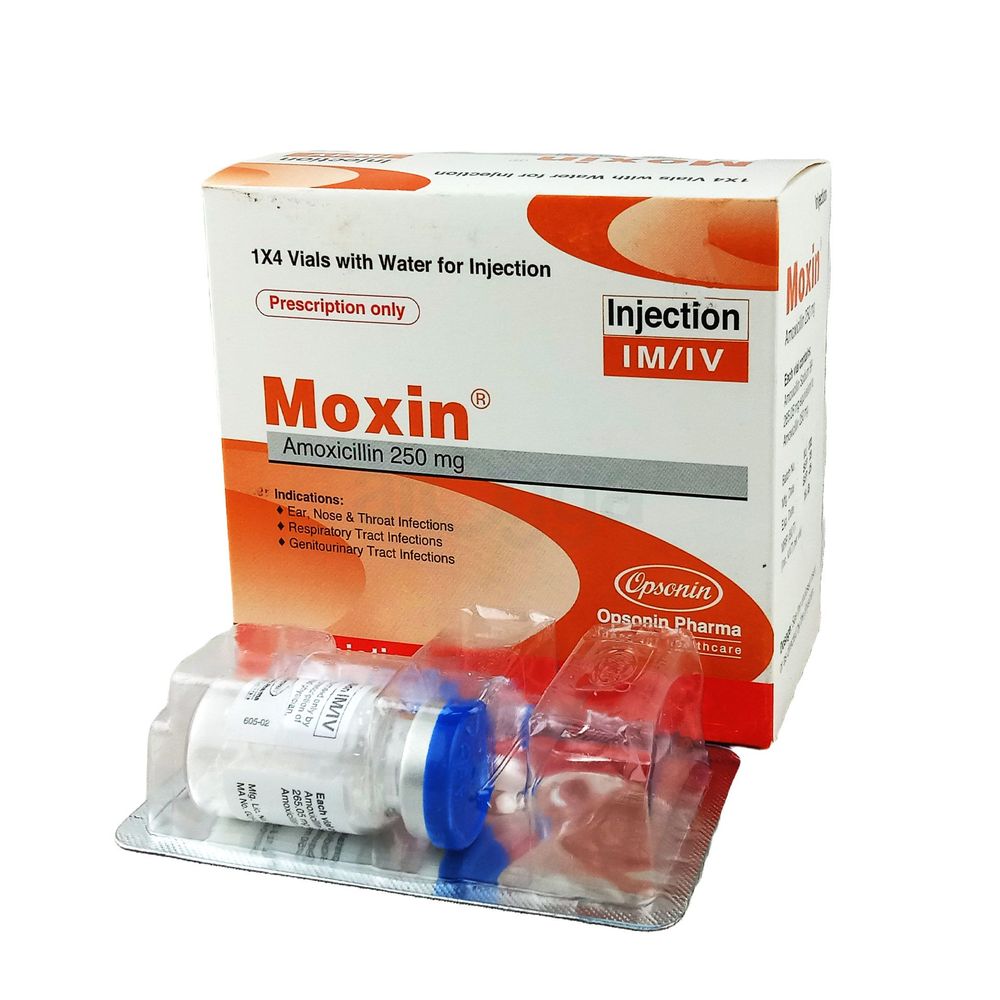 Moxin 250mg/vial Injection - Arogga Online Pharmacy