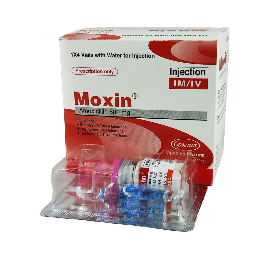 Moxin 500mg/vial Injection - Arogga Online Pharmacy