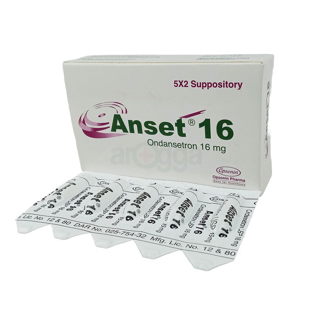 Anset 16 Suppository 16mg Suppository - Arogga Online Pharmacy