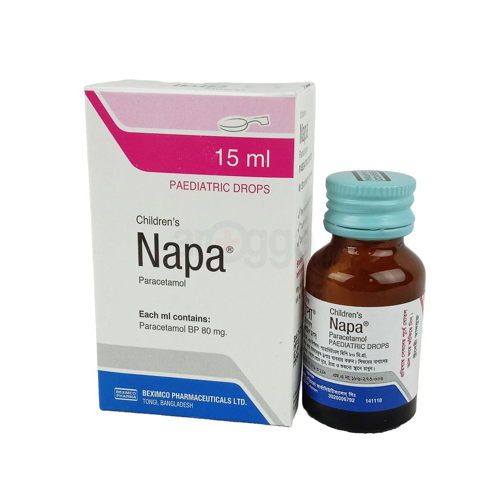 Napa Paediatric Drops 80mg/ml Pediatric Drops - Arogga Online Pharmacy