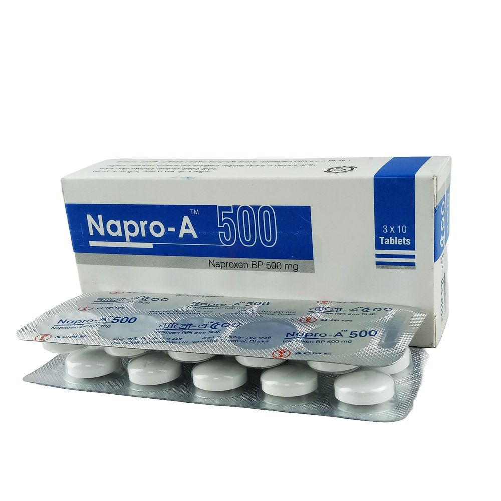 Napro-A 500mg Tablet - Arogga Online Pharmacy Napro-A 500mg Tablet - Arogga Online Pharmacy