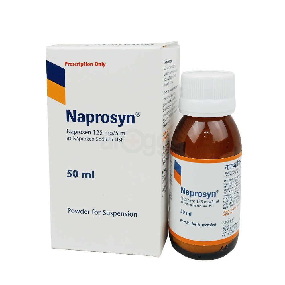 Naprosyn 125mg/5ml Powder for Suspension - Arogga Online Pharmacy