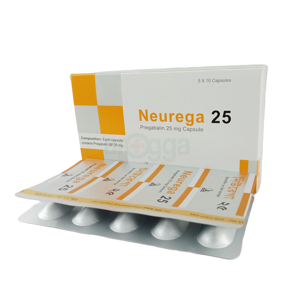Neurega 25mg Capsule - Arogga Online Pharmacy