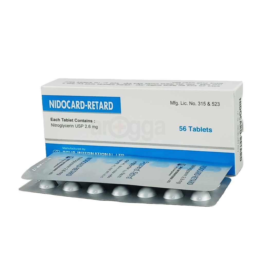 Nidocard RETARD 2.6 2.6mg Tablet - Arogga Online Pharmacy