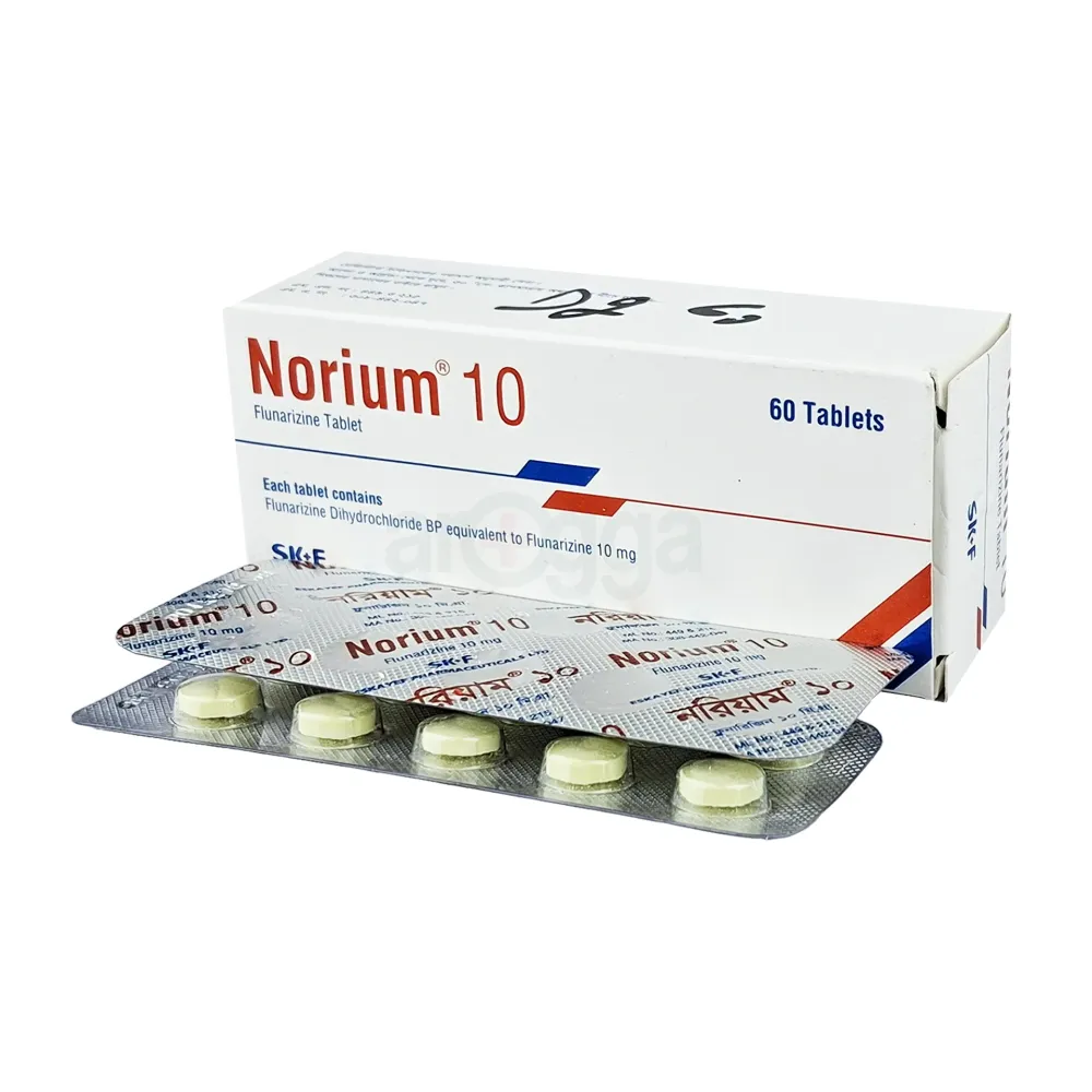 Norium 10mg Tablet - নরিয়াম ১০ মি.গ্রা. ট্যাবলেট - Arogga Online Pharmacy