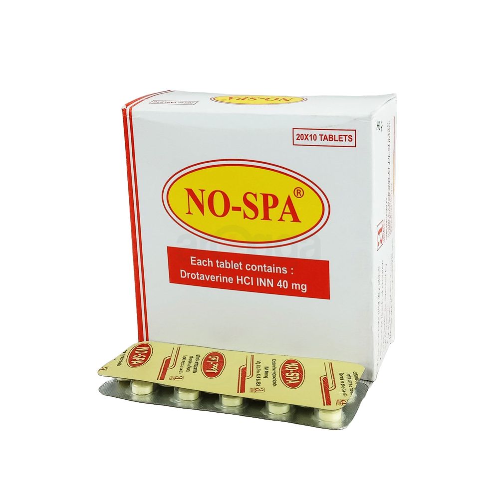 No-Spa 40mg Tablet - নো-স্পা ৪০ মি.গ্রা. ট্যাবলেট - Arogga Online Pharmacy