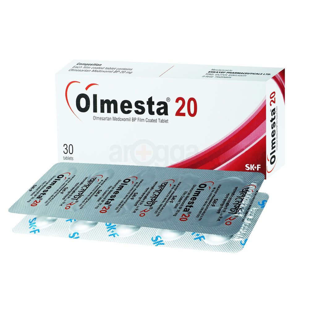 Olmesta 20mg Tablet - Arogga Online Pharmacy