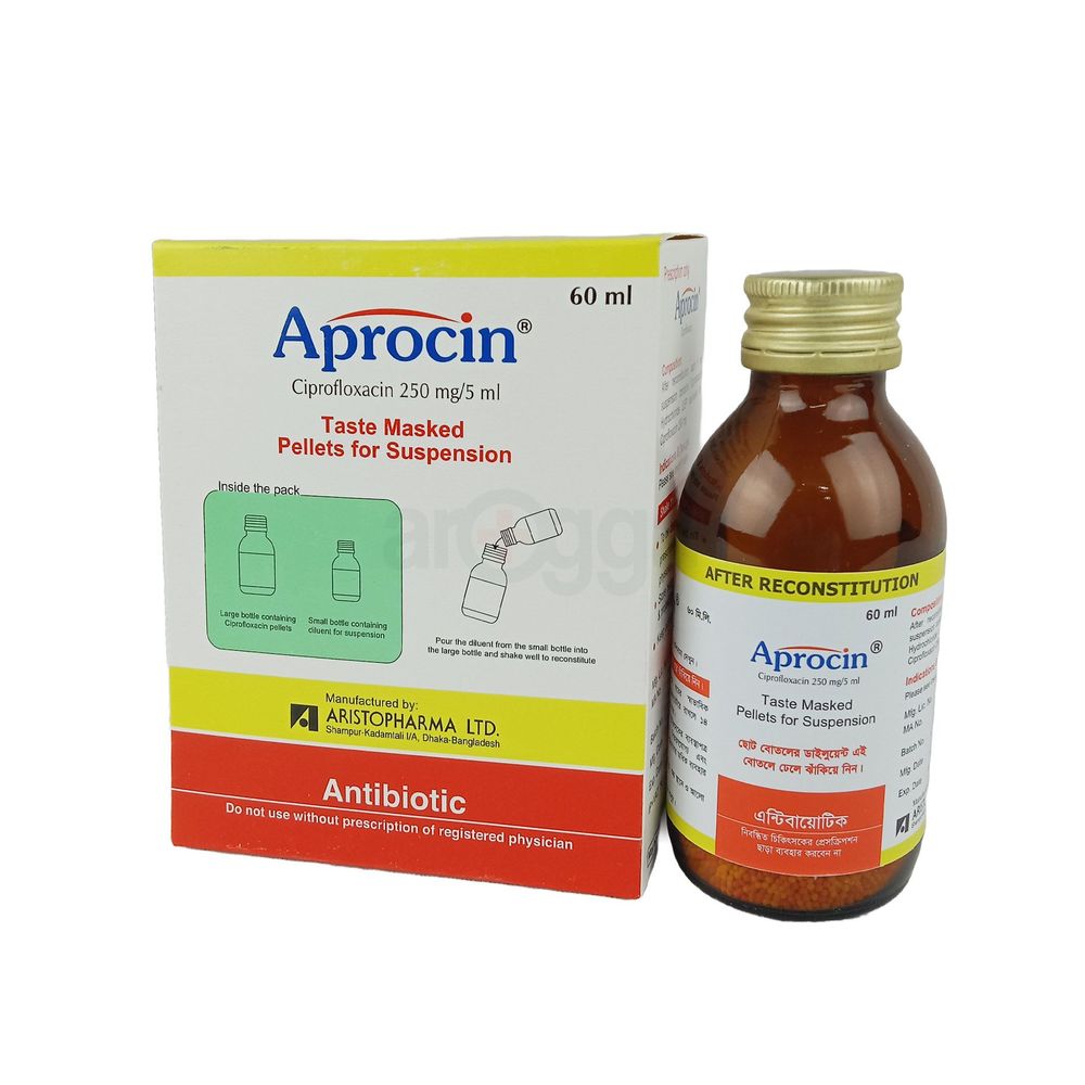 Aprocin 250mg/5ml Powder for Suspension - Arogga Online Pharmacy