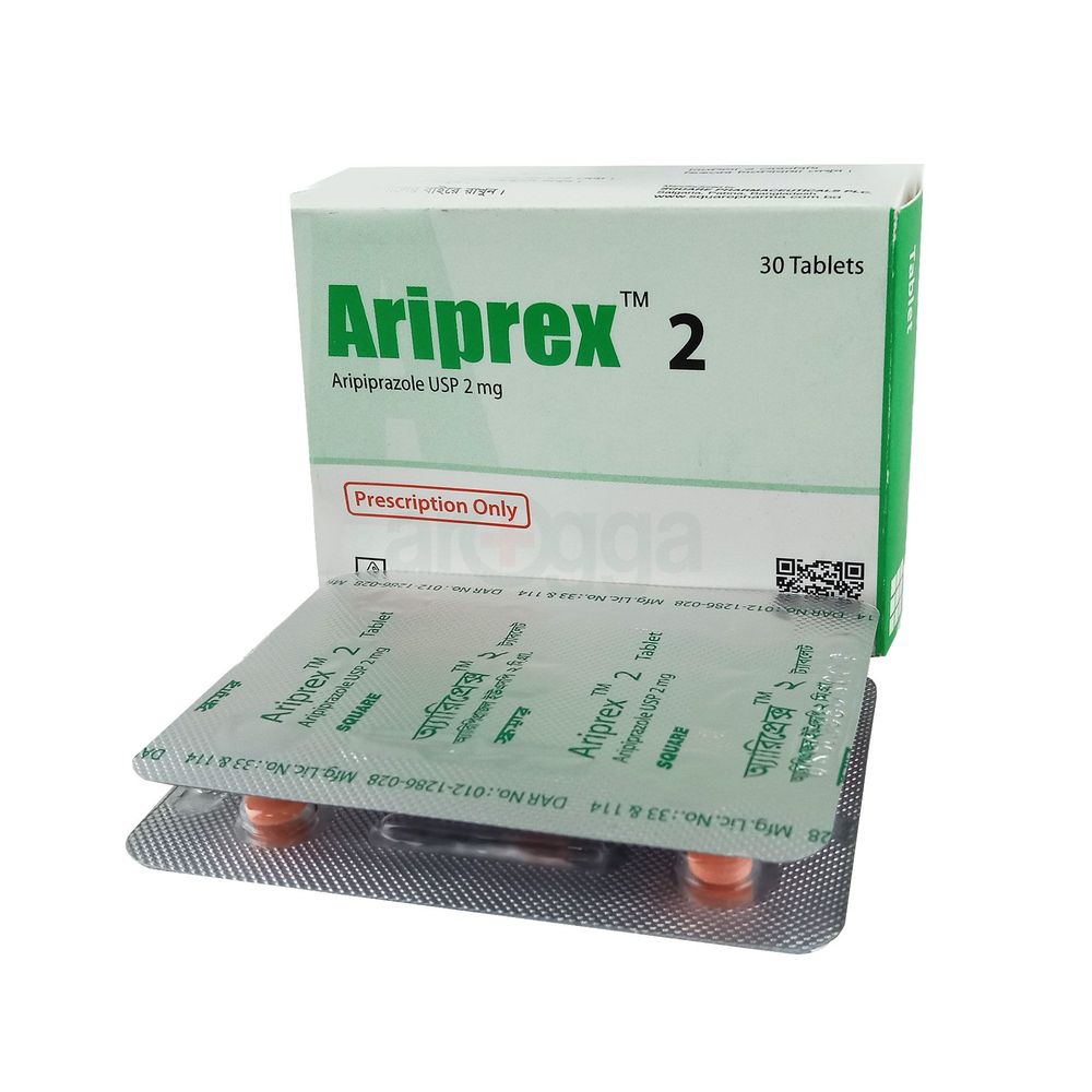 Ariprex 2mg Tablet - অ্যারিপ্রেক্স ২ মি.গ্রা. ট্যাবলেট - Arogga Online ...
