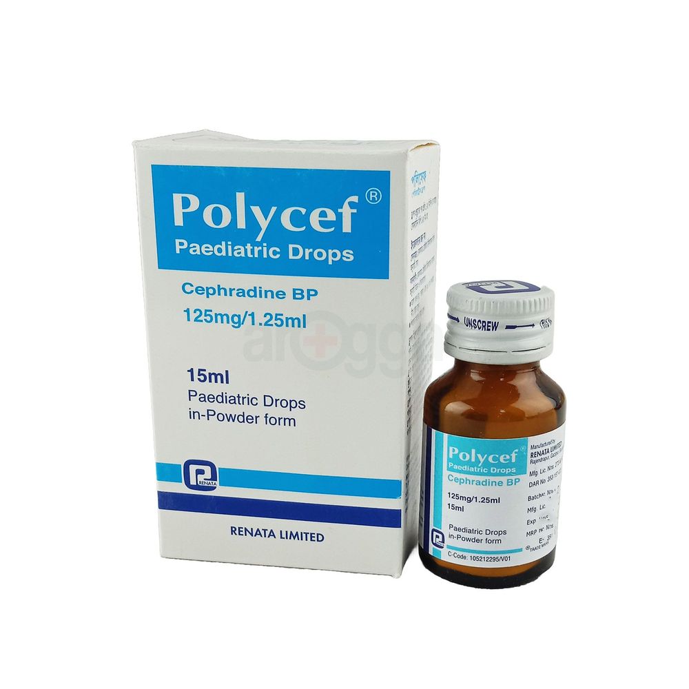 Polycef 125mg/1.25ml Pediatric Drops - Arogga Online Pharmacy