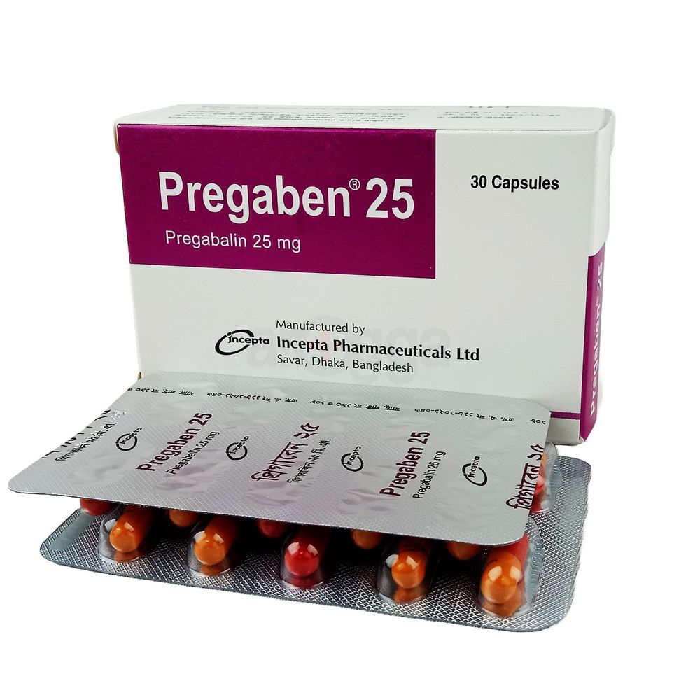 Pregaben 25mg Capsule - Arogga Online Pharmacy
