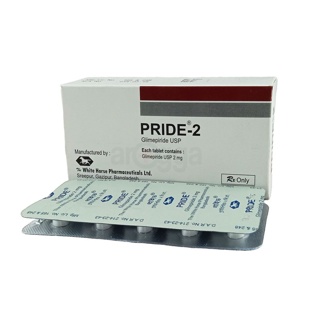 Pride 2mg Tablet - Arogga Online Pharmacy