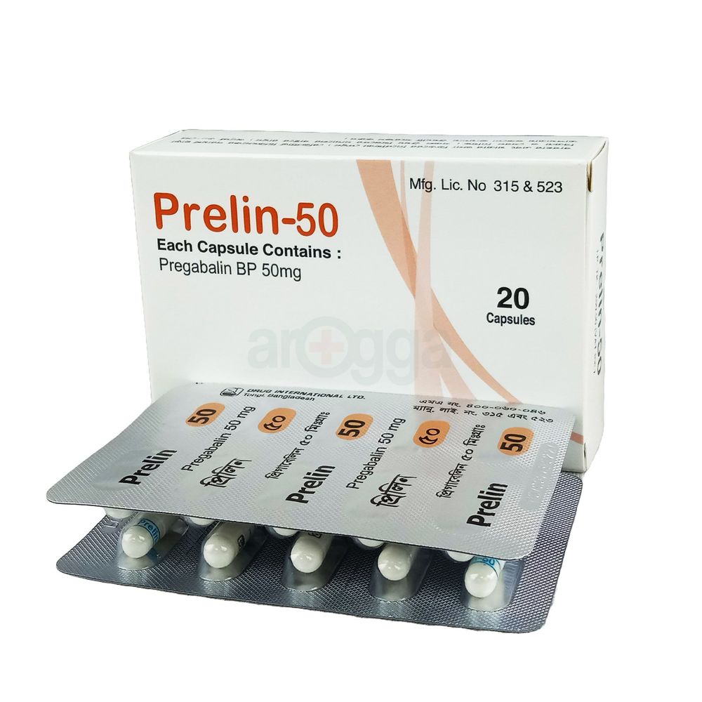 Prelin 50mg Capsule - Arogga Online Pharmacy