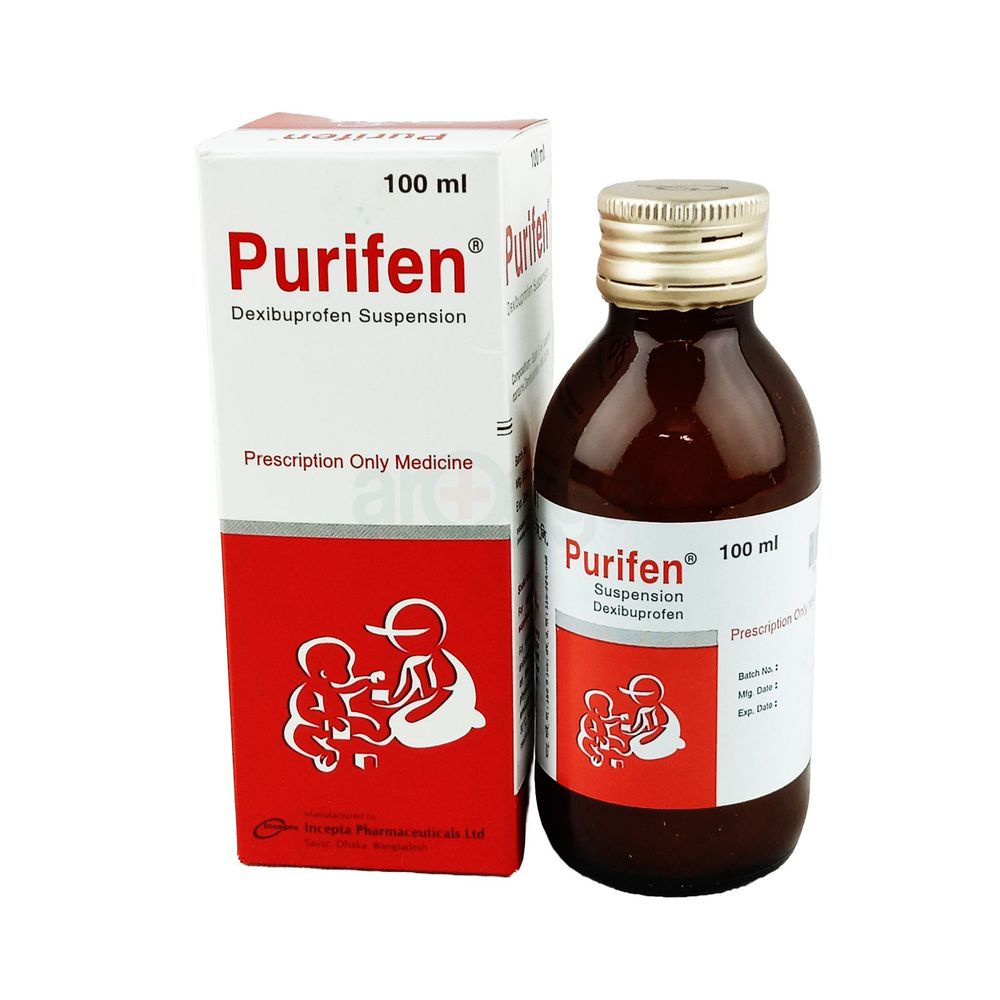Purifen 100mg/5ml Suspension - Arogga Online Pharmacy