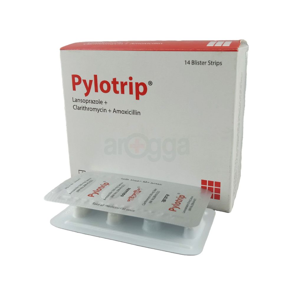 Pylotrip 1gm+500mg+30mg Tablet - Arogga Online Pharmacy