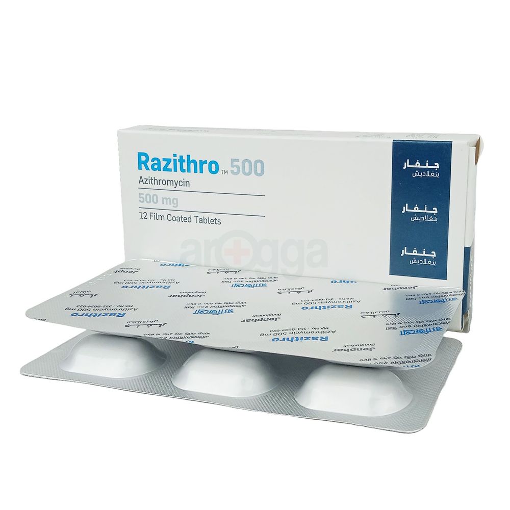 Razithro 500mg Tablet - Arogga Online Pharmacy