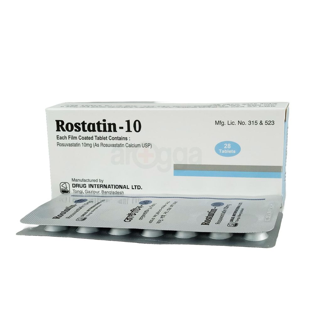 Rostatin 10mg Tablet - Arogga Online Pharmacy
