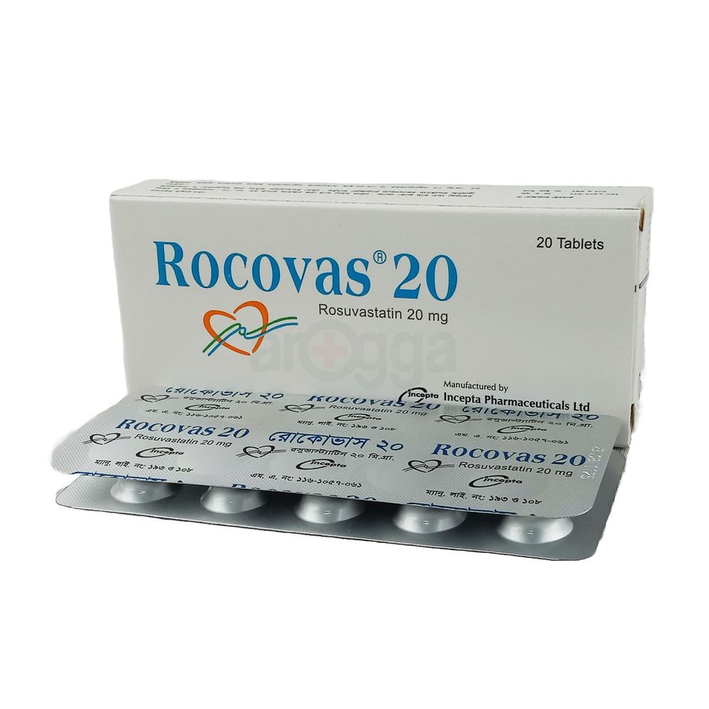 Rocovas 20mg Tablet - Arogga Online Pharmacy