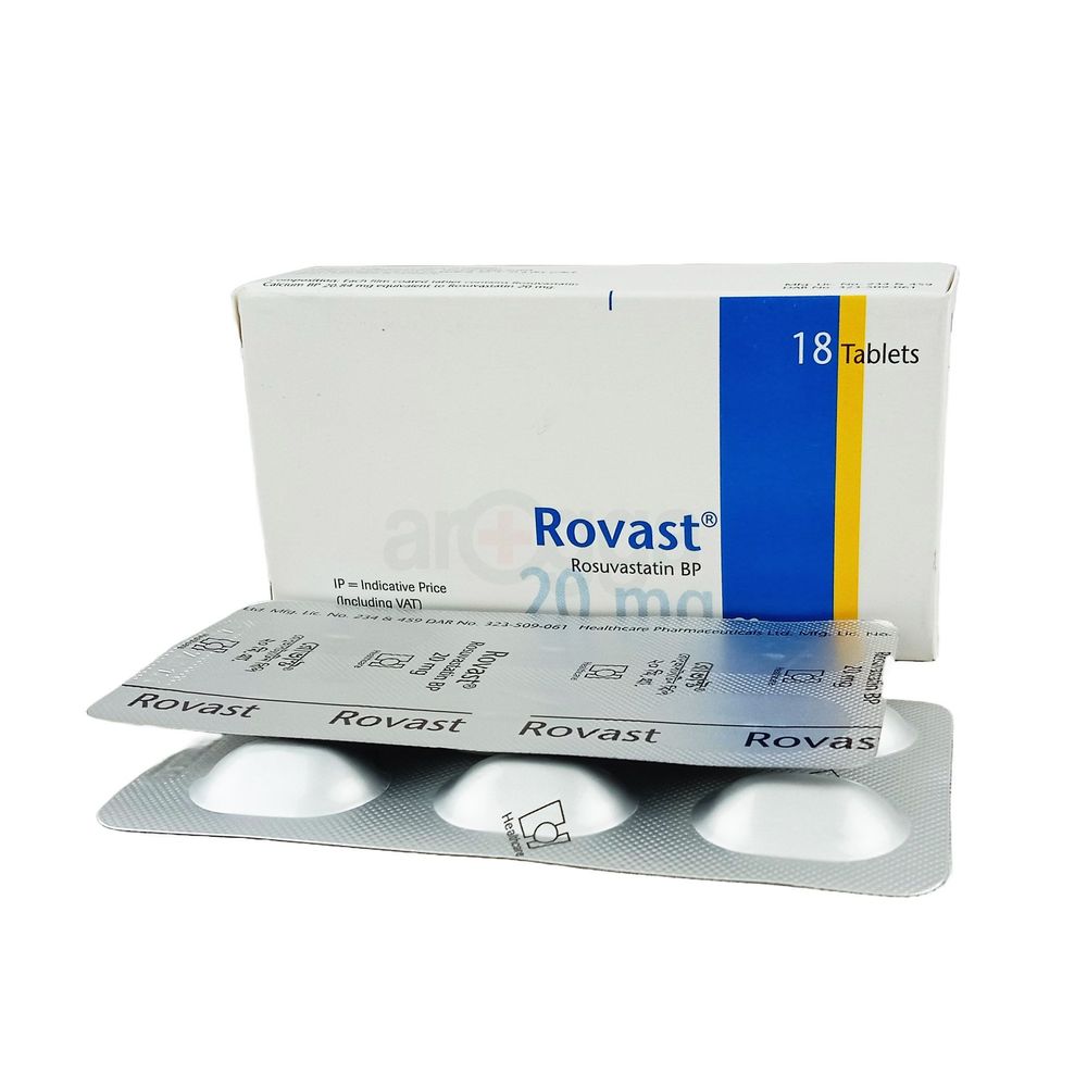 Rovast 20mg Tablet - Arogga Online Pharmacy