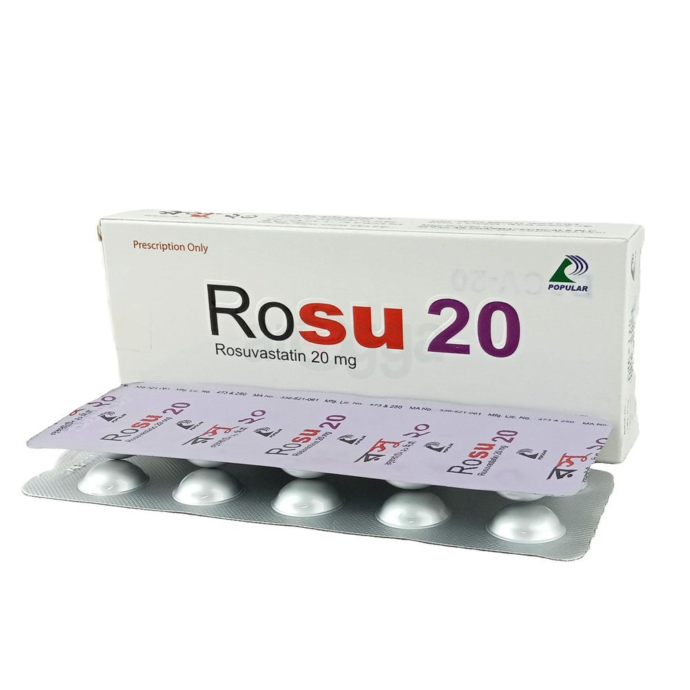 Rosu 20mg Tablet - Arogga Online Pharmacy