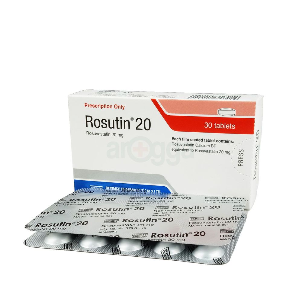 Rosutin 20mg Tablet - Arogga Online Pharmacy
