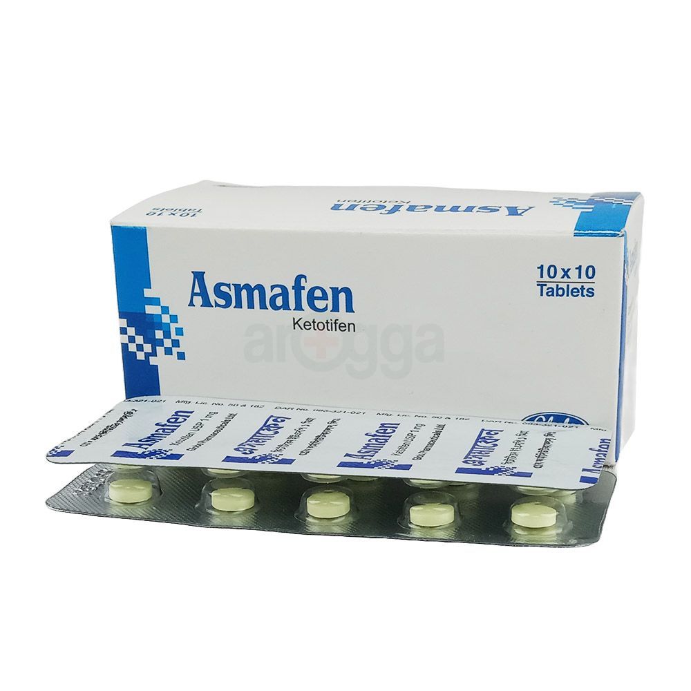 Asmafen 1mg Tablet - এসমাফেন ১ মি.গ্রা. ট্যাবলেট - Arogga Online Pharmacy