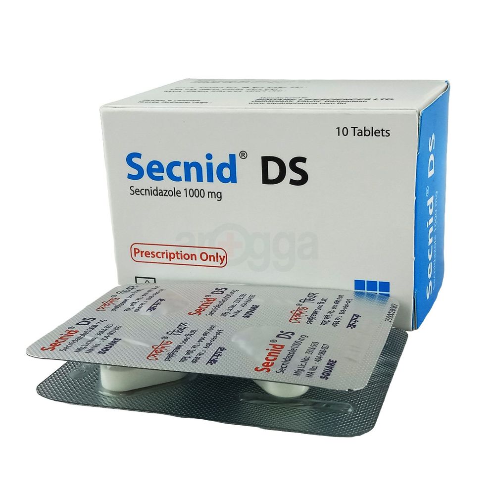 Secnid DS 1gm Tablet - Arogga Online Pharmacy