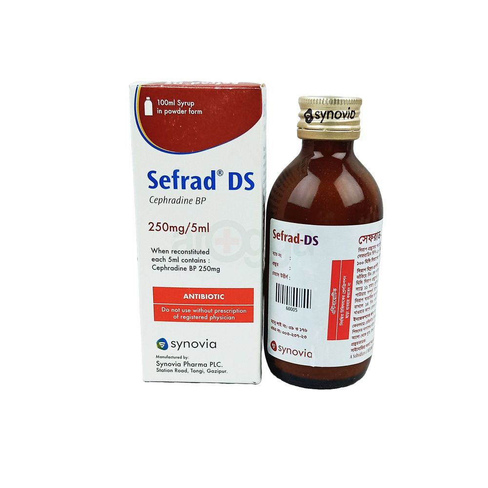 Sefrad DS 250mg/5ml Powder for Suspension - Arogga Online Pharmacy