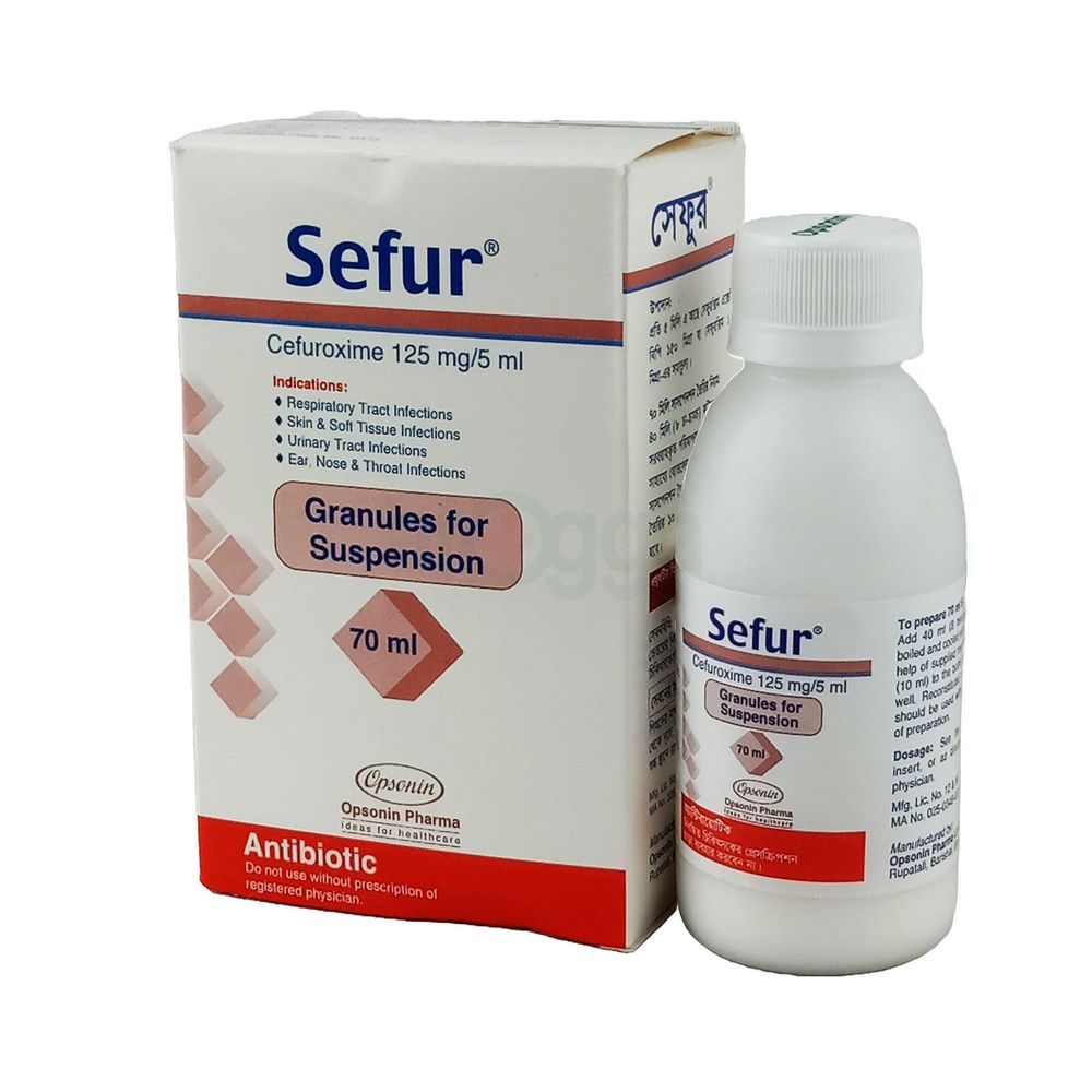 Sefur 125mg/5ml Powder for Suspension - Arogga Online Pharmacy