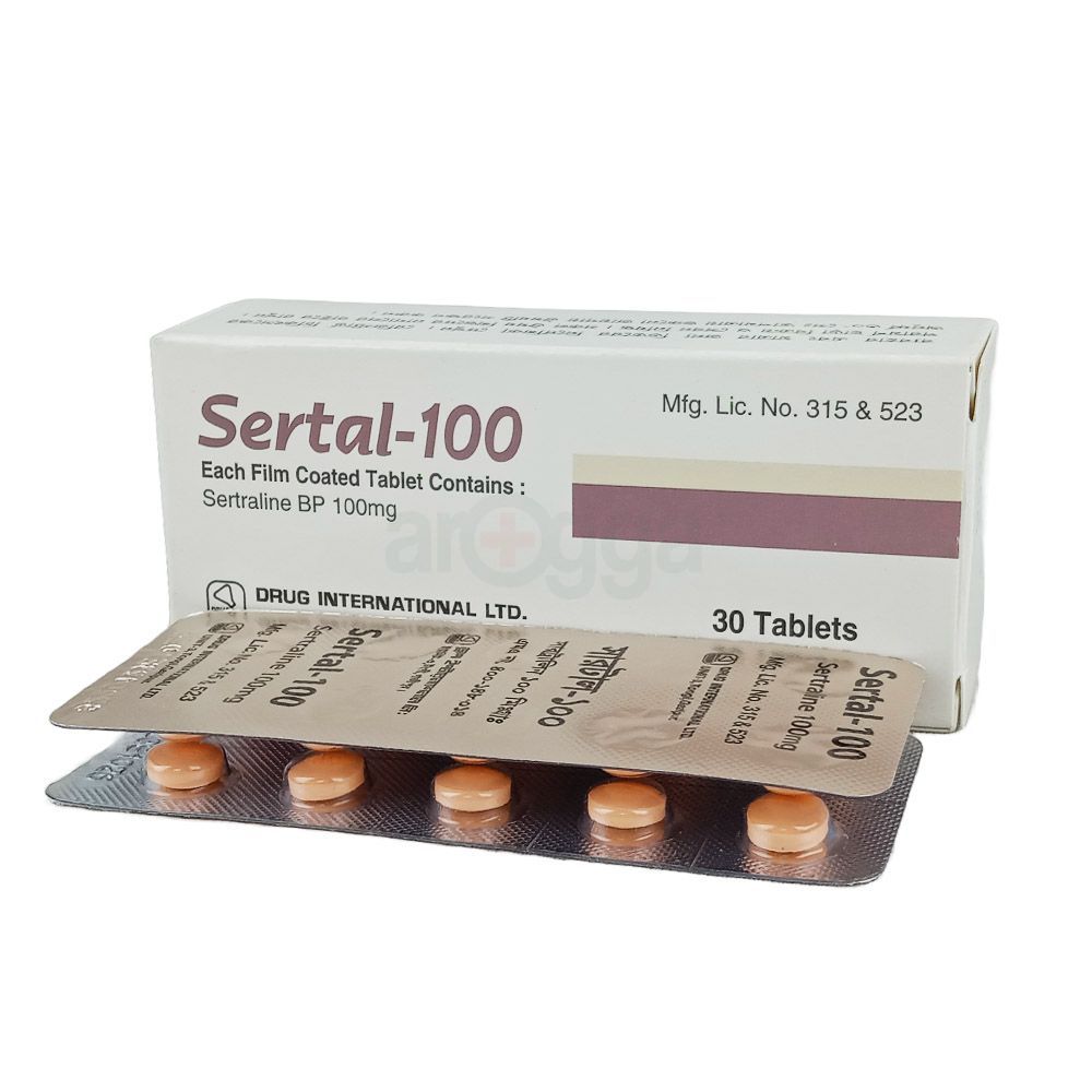 Sertal 100mg Tablet - Arogga Online Pharmacy