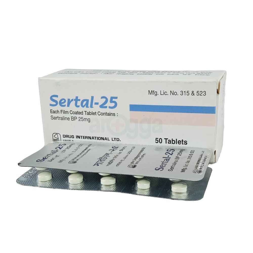 Sertal 25mg Tablet - Arogga Online Pharmacy