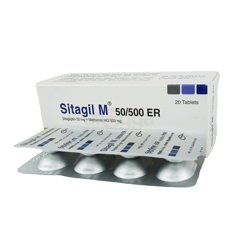 Sitagil M 500 ER 500mg+50mg Tablet - Arogga Online Pharmacy