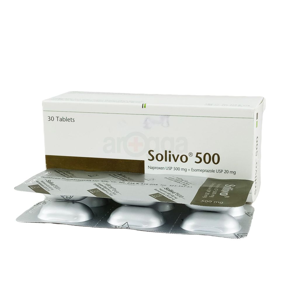 Solivo 500 20mg+500mg Tablet - Arogga Online Pharmacy