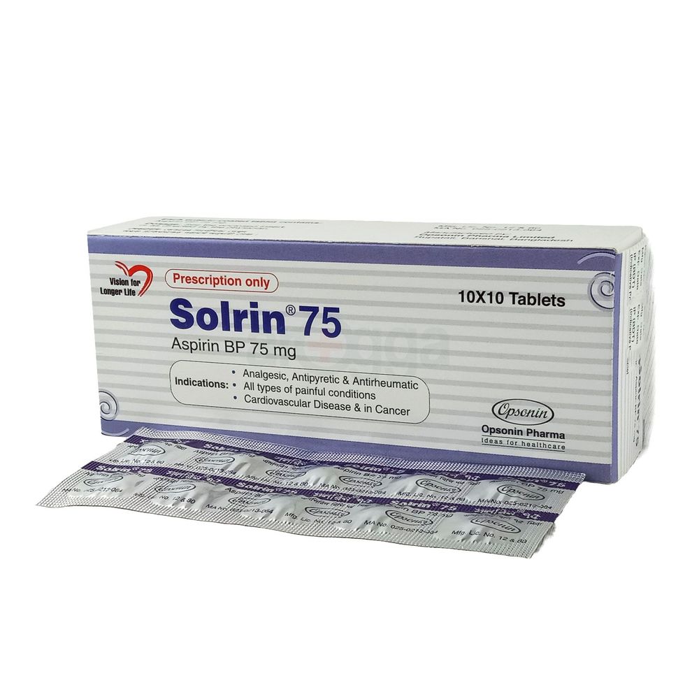 Solrin 75mg Tablet - Arogga Online Pharmacy