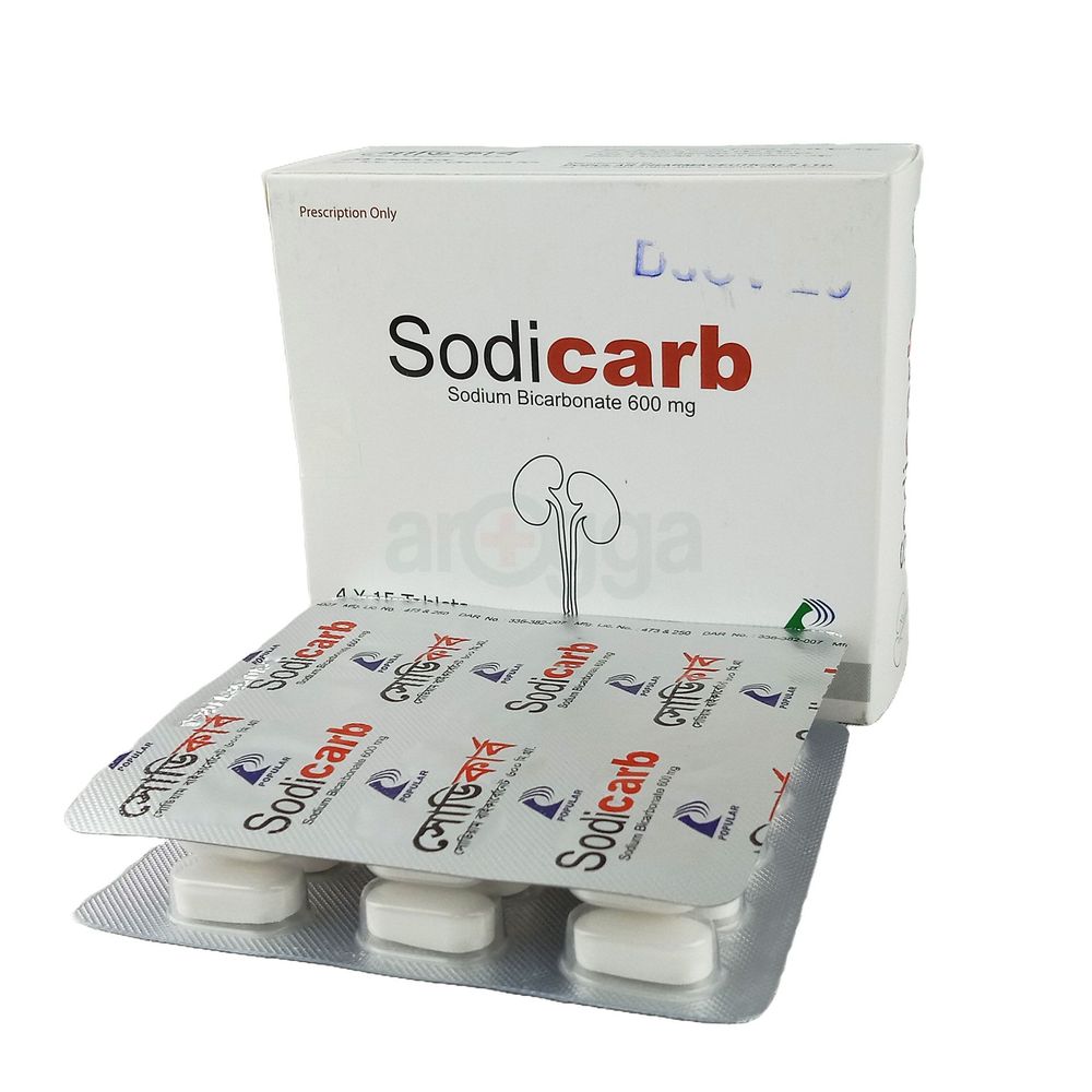 Sodicarb 600mg Tablet - Arogga Online Pharmacy