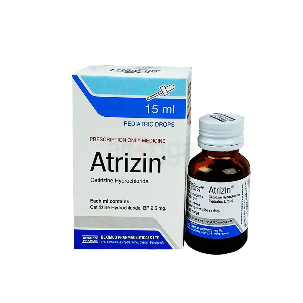Atrizin Paediatric Drops 2.5mg/ml Pediatric Drops - Arogga Online Pharmacy
