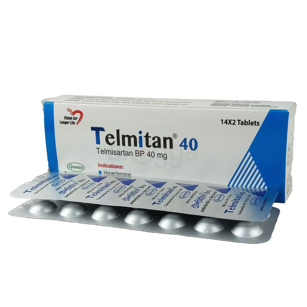 Telmitan 40mg Tablet - Arogga Online Pharmacy