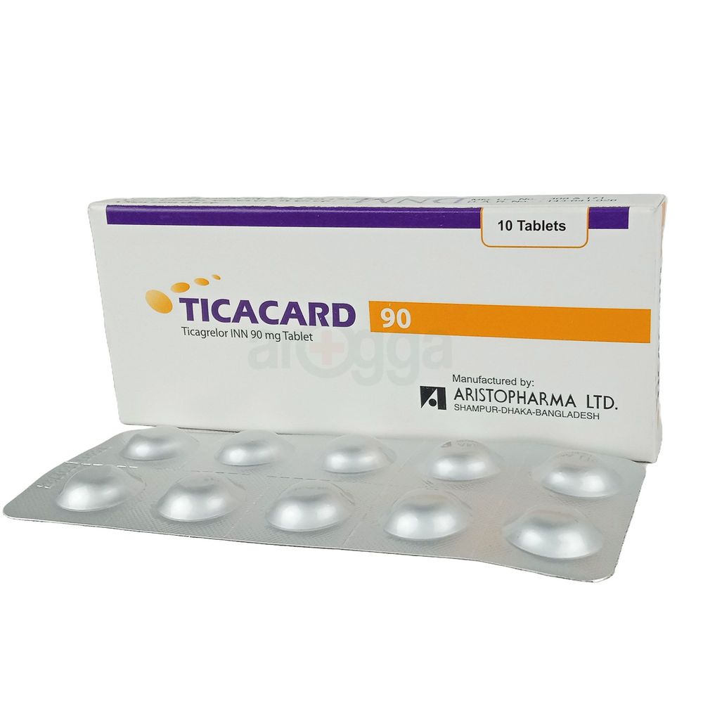 Ticacard 90mg Tablet - Arogga Online Pharmacy