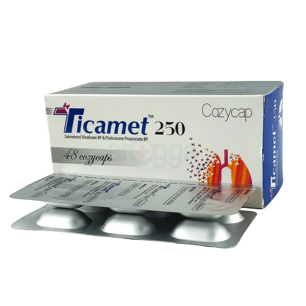 Ticamet 250 Cozycap 50mcg+250mcg Capsule - Arogga Online Pharmacy