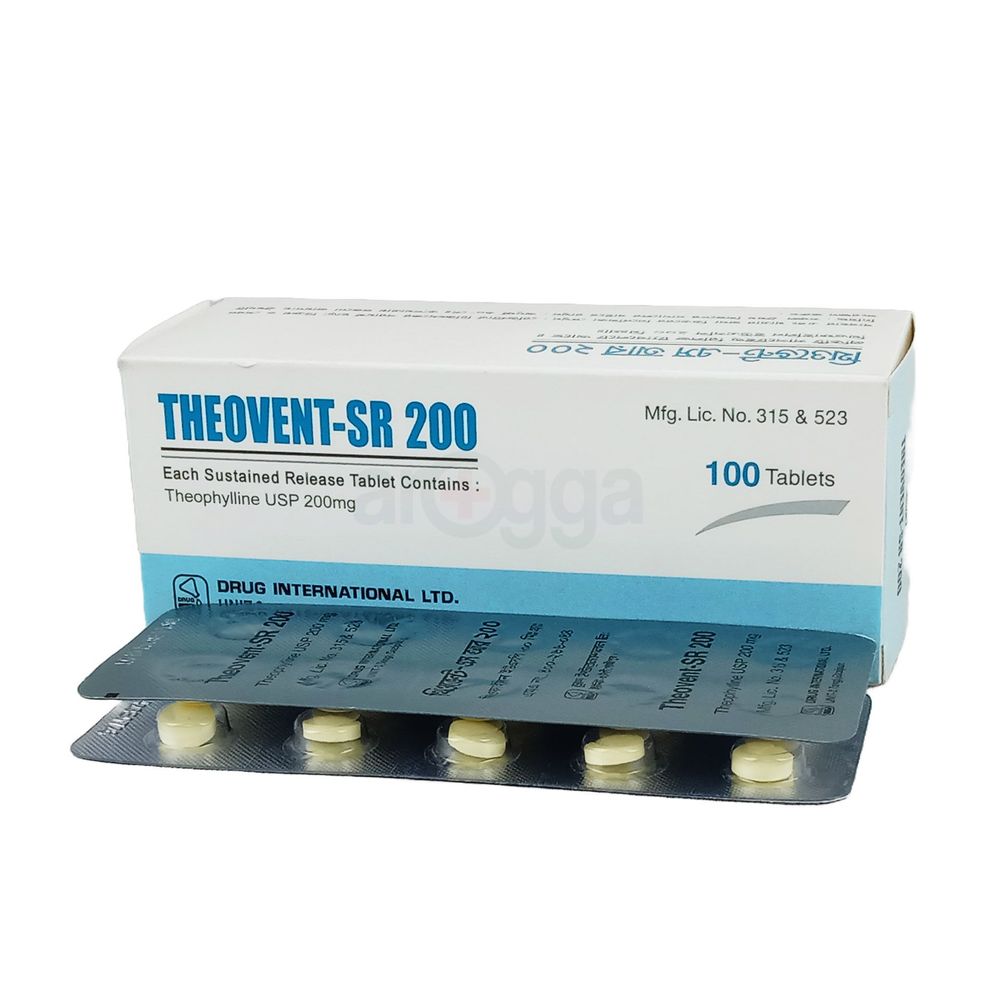 Theovent SR 200mg Tablet - Arogga Online Pharmacy