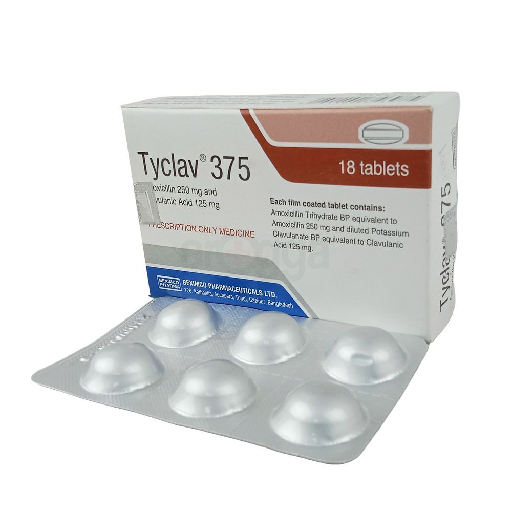 Tyclav 375mg Tablet - Arogga Online Pharmacy