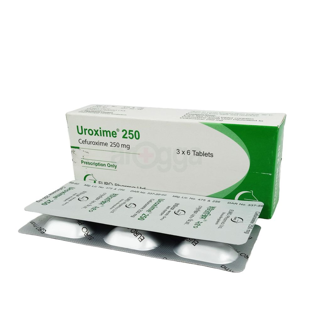 Uroxime 250mg Tablet - Arogga Online Pharmacy