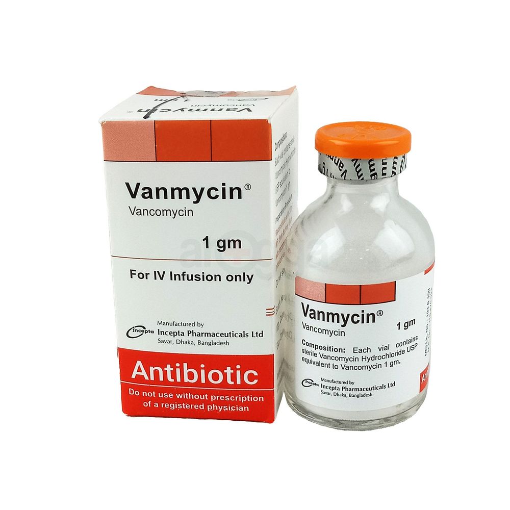 Vanmycin 1gm 1gm Injection - Arogga Online Pharmacy