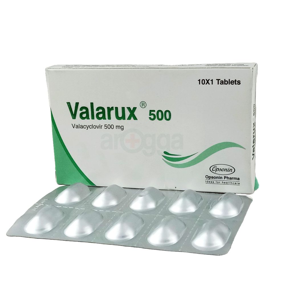 Valarux 500mg Tablet - Arogga Online Pharmacy