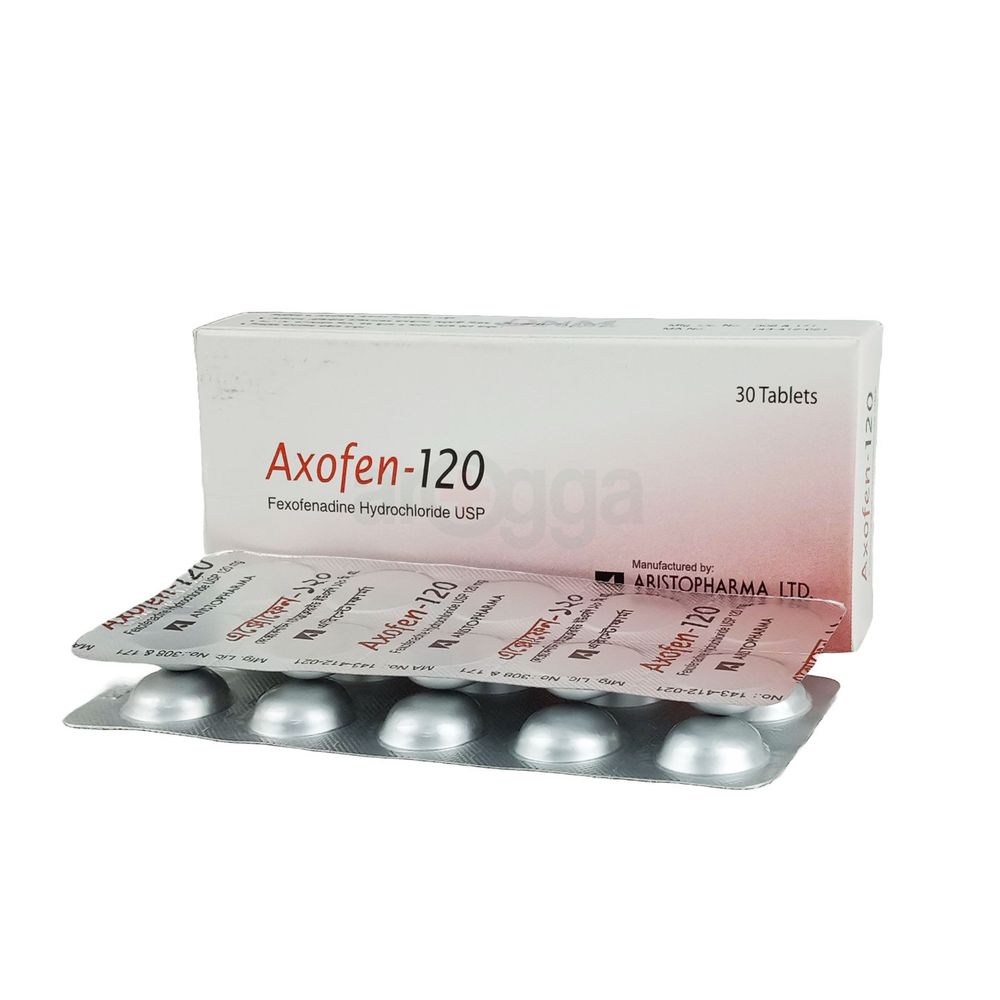 Axofen 120mg Tablet - এক্সোফেন ১২০ মি.গ্রা. ট্যাবলেট - Arogga Online ...