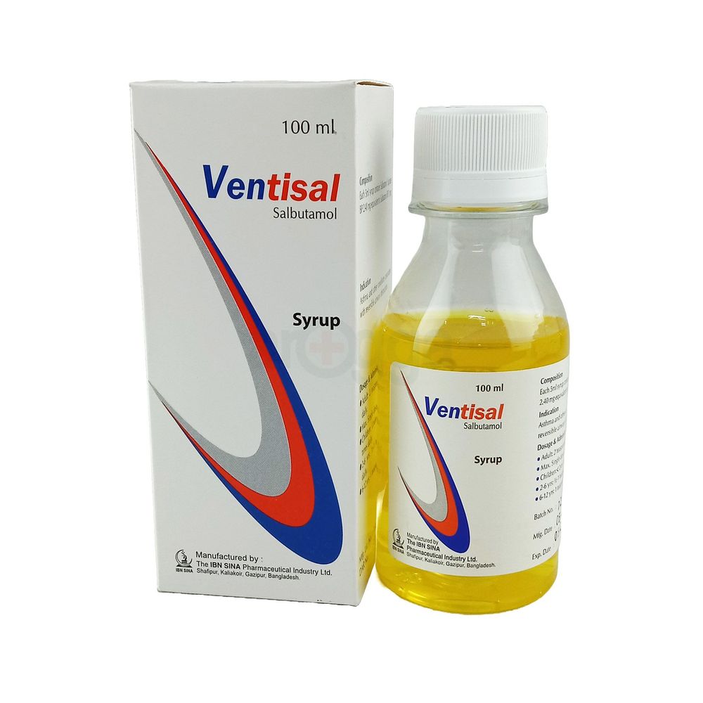 Ventisal 100ml 2mg/5ml Syrup - Arogga Online Pharmacy
