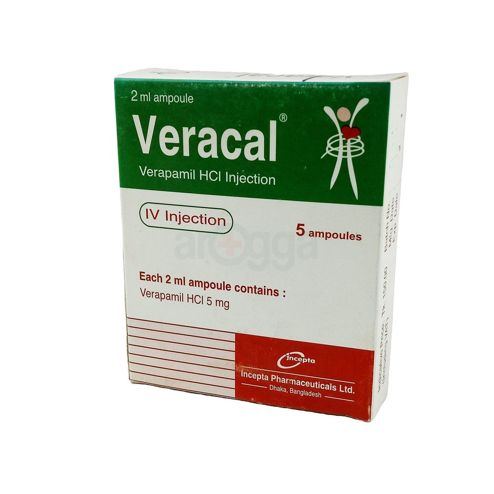 Veracal 5mg/2ml Injection - Arogga Online Pharmacy