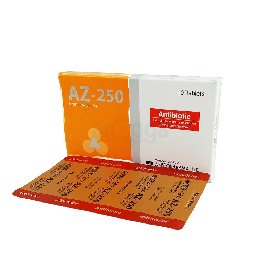 AZ 250mg Tablet - এজেড ২৫০ মি.গ্রা. ট্যাবলেট - Arogga Online Pharmacy