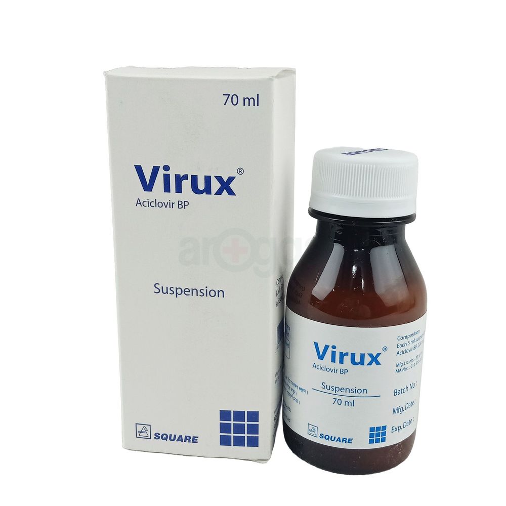 Virux 200mg/5ml Suspension - Arogga Online Pharmacy